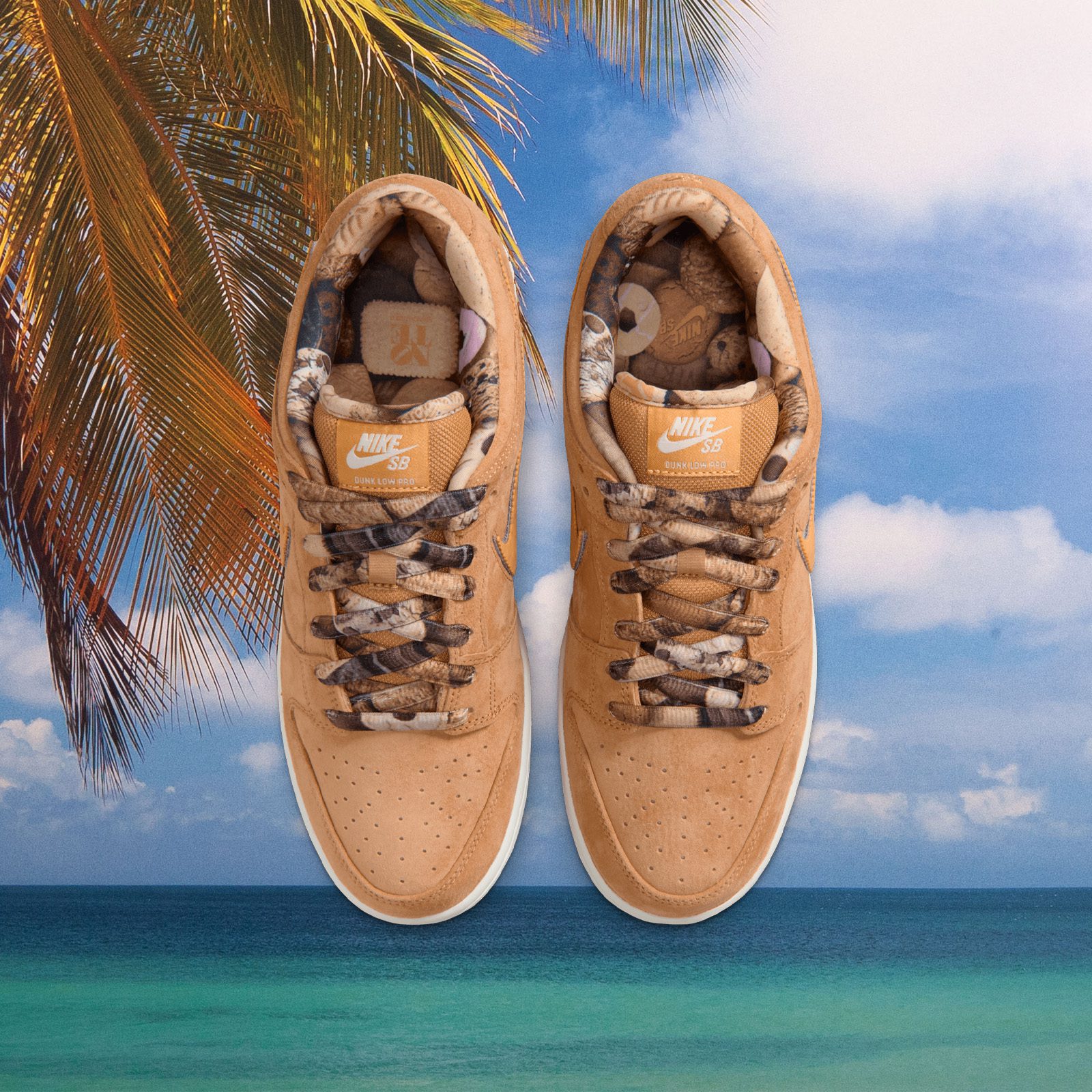 Nike SB - Dunk Low Pro QS "Note Shop" - Flax / Honeycomb - Summit White ...